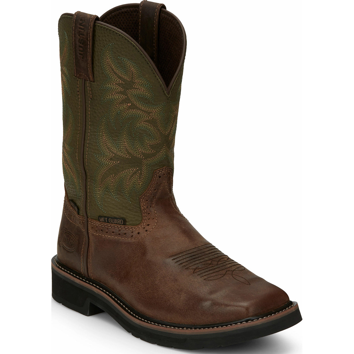 Justin Original Workboots Stampede Men's Internal Metatarsal Steel Toe ...